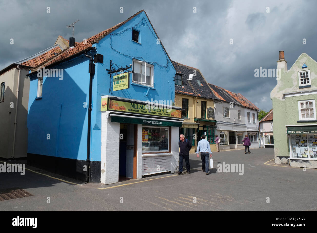 The "Nelson Fries 4 U" fast food takeaway, Holt, Norfolk, England Stock ...