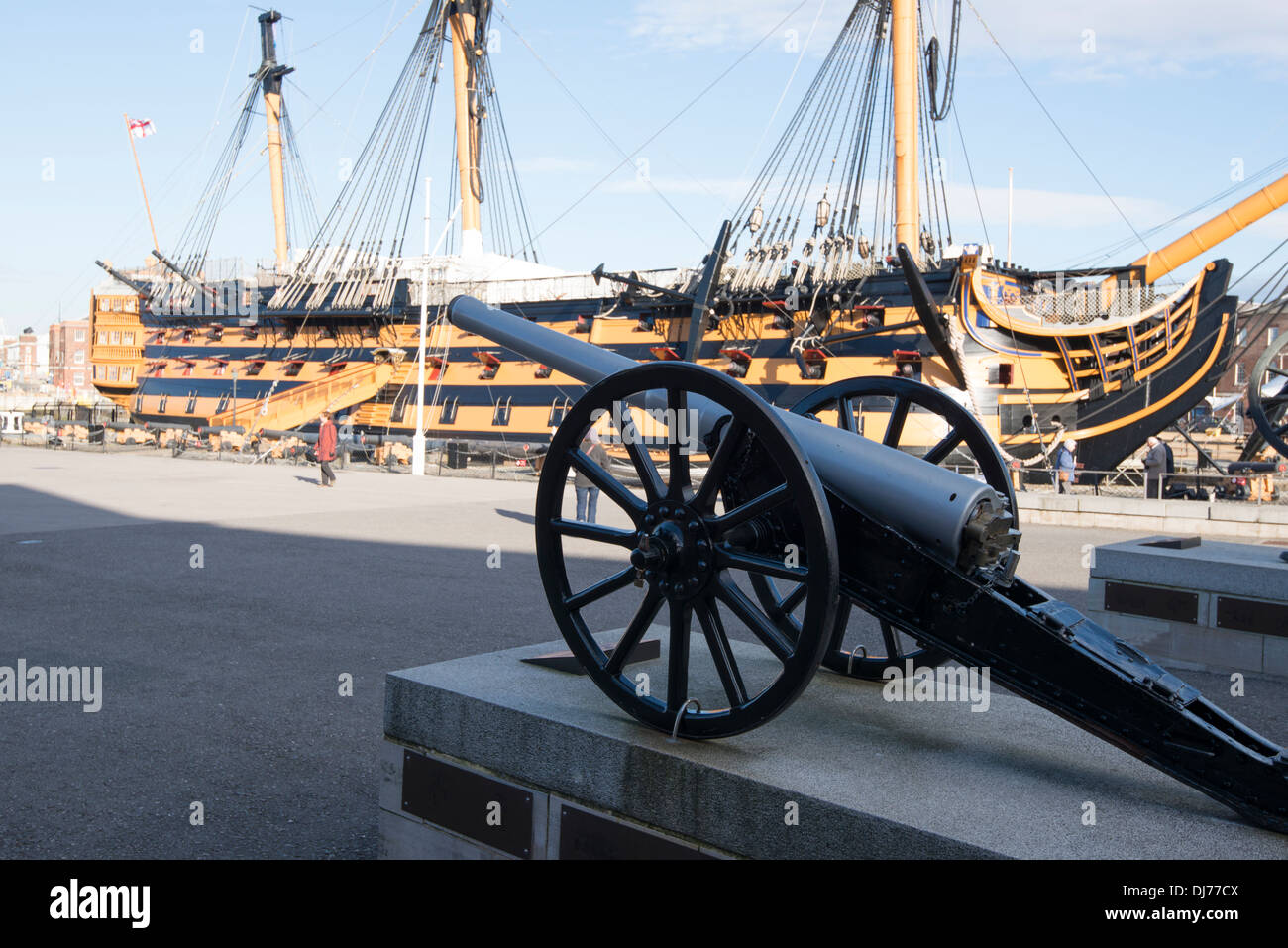 HMS Victory dry dock Portsmouth historic docks Stock Photo - Alamy