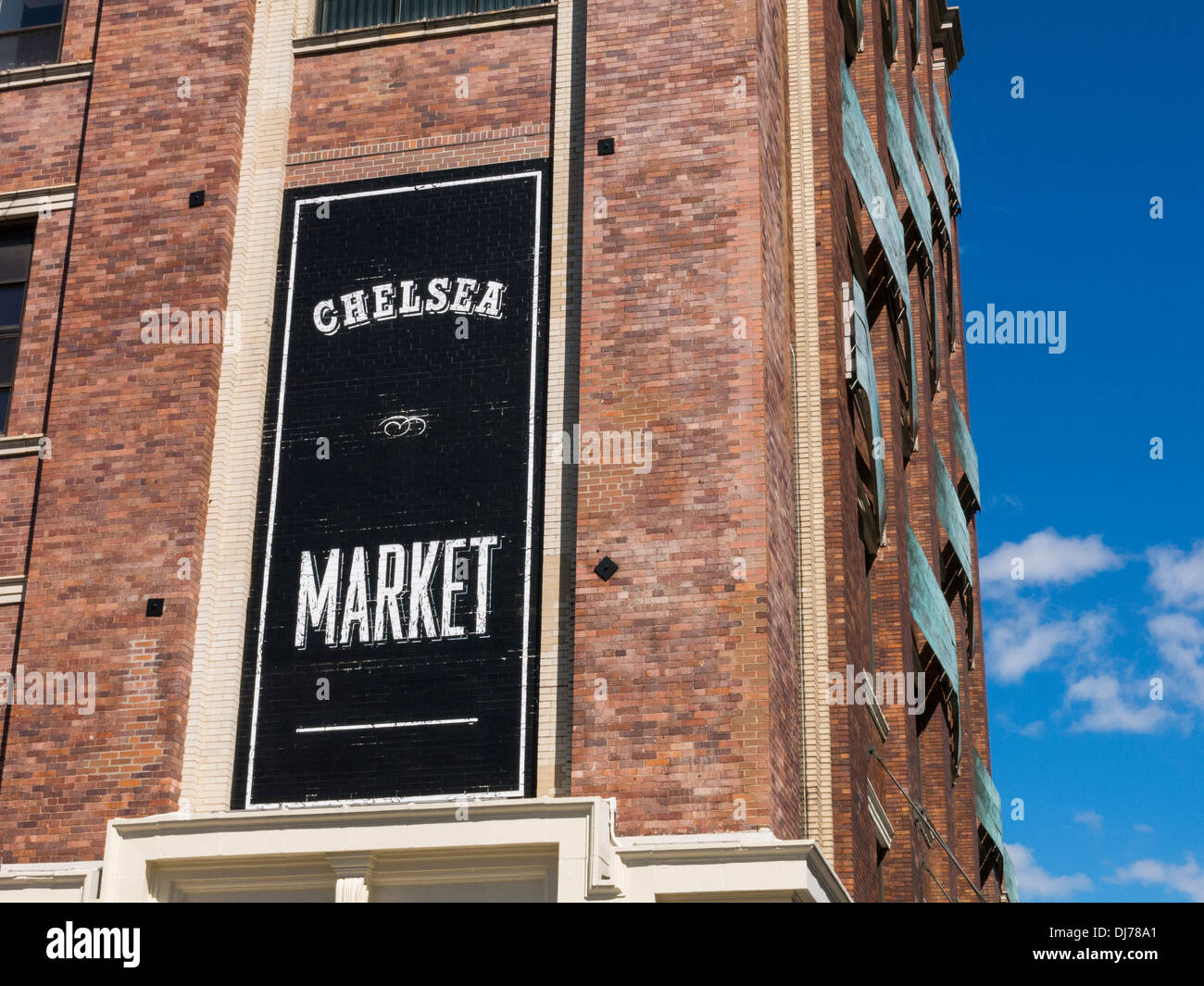 Chelsea market new york sign hi-res stock photography and images - Alamy
