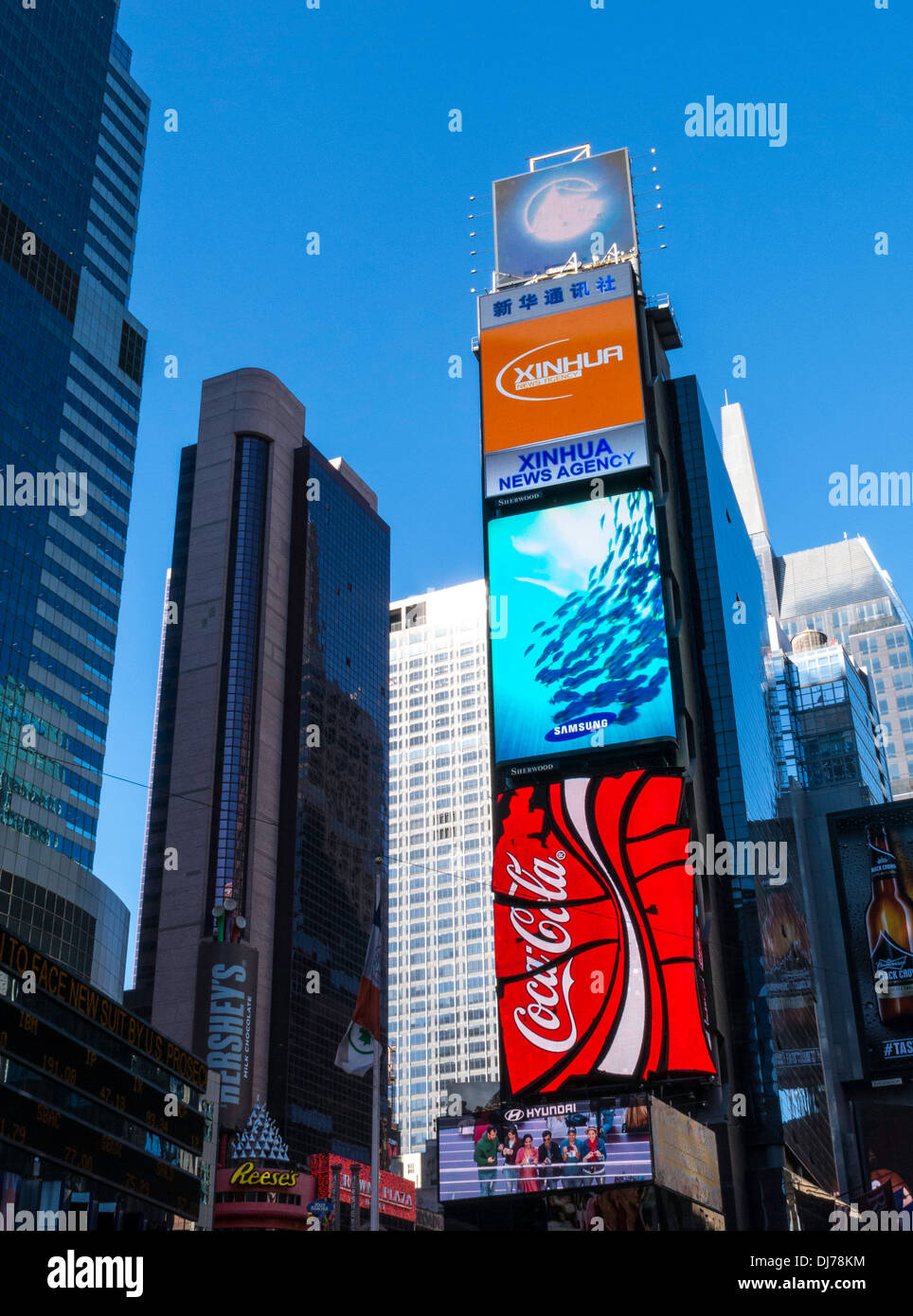 Times Square Advertising and Buildings, NYC Stock Photo - Alamy
