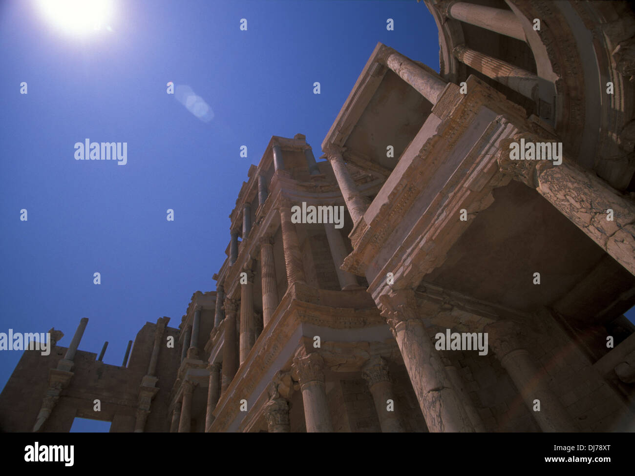 Roman theater of the ancient Sabratha, UNESCO World Heritage Site Stock Photo - Alamy