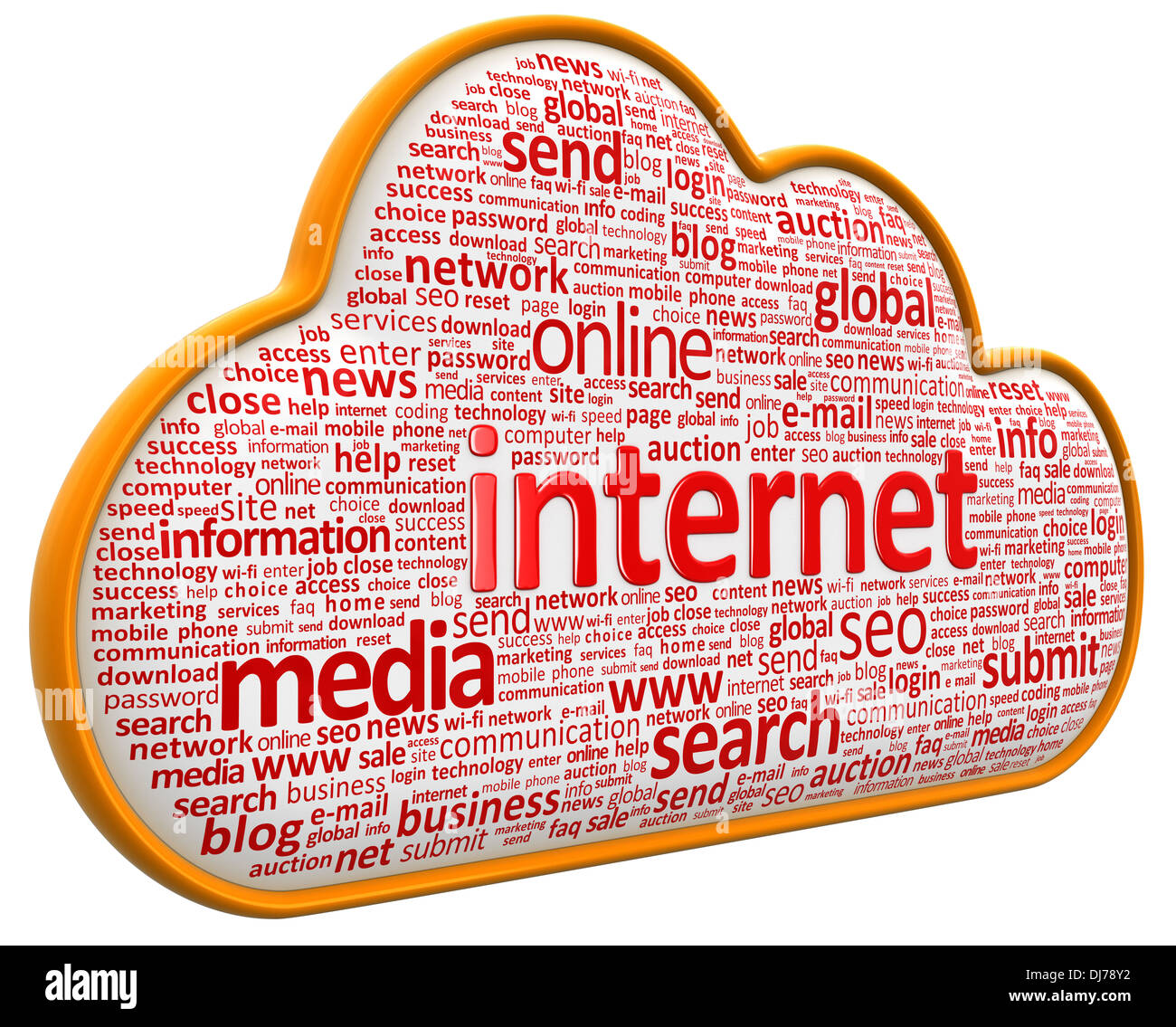 internet cloud (clipping path included Stock Photo - Alamy