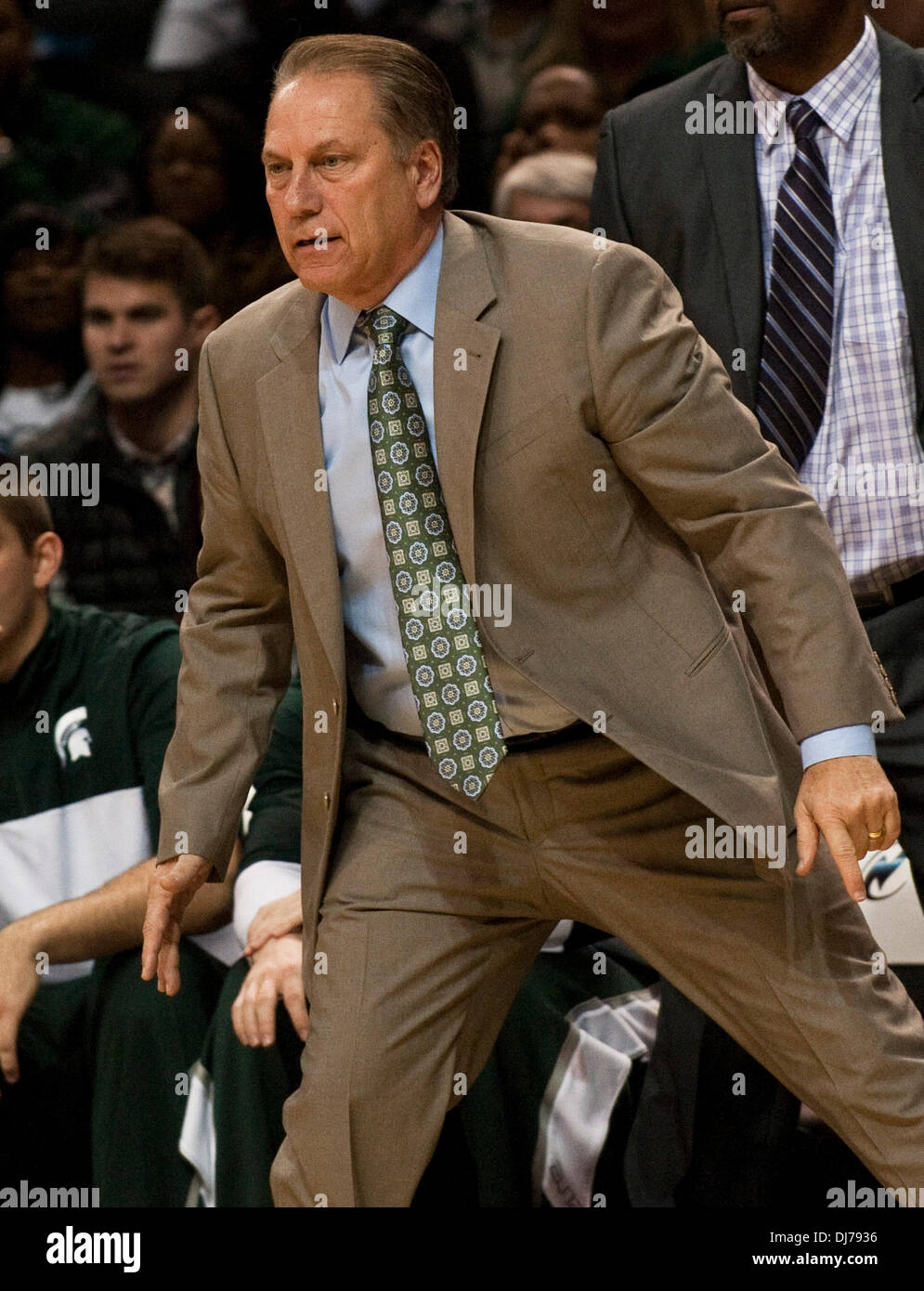 Brooklyn, New York, USA. 22nd Nov, 2013. Michigan State's head coach ...
