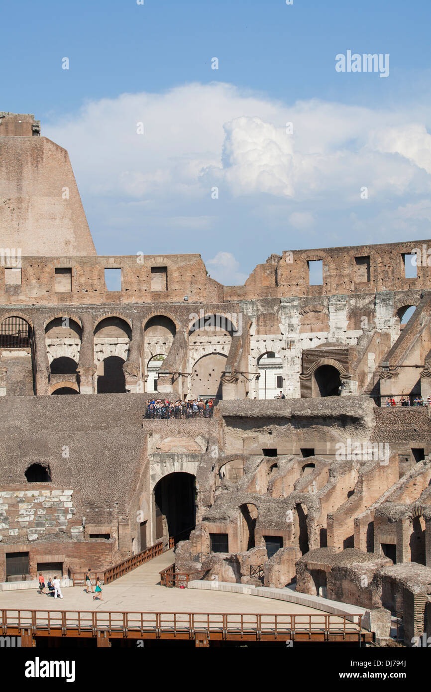 Inside the area of Colosseum, Rome, Italy Stock Photo - Alamy