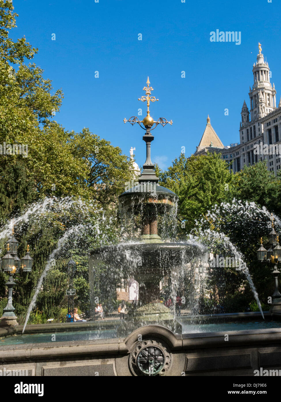The Mould Fountain, City Hall Park, NYC Stock Photo - Alamy