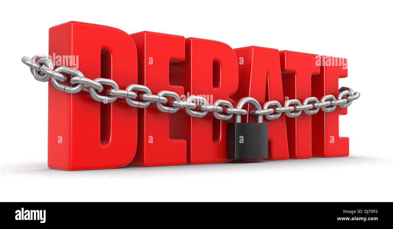 debate and lock (clipping path included Stock Photo - Alamy