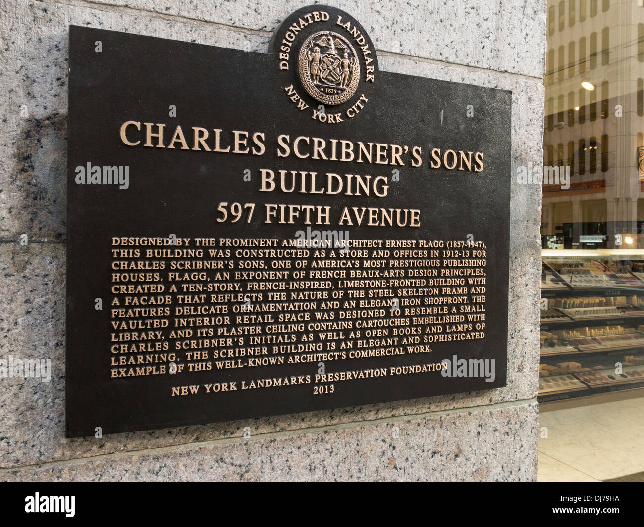 Charles Scribner's Sons Building Landmark Plaque, 597 Fifth Avenue, NYC ...