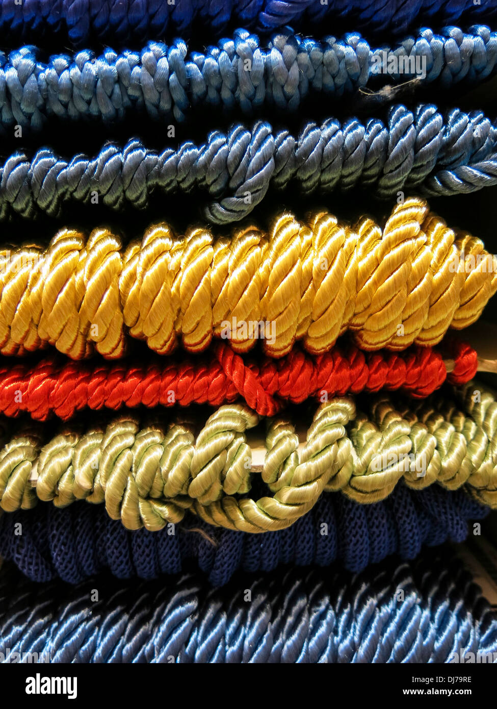 Luxury Rolls of Cords Close-up Stock Photo - Alamy