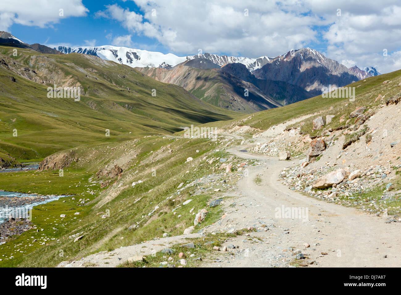 Road in mountains of Tien Shan Stock Photo - Alamy
