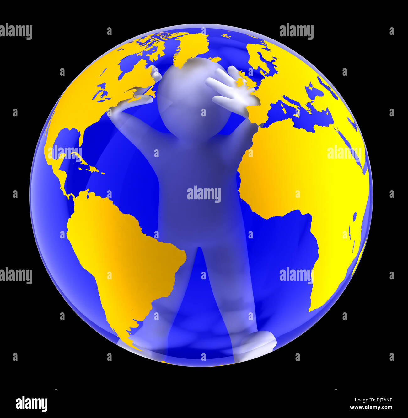 Globe continents in center hi-res stock photography and images - Alamy