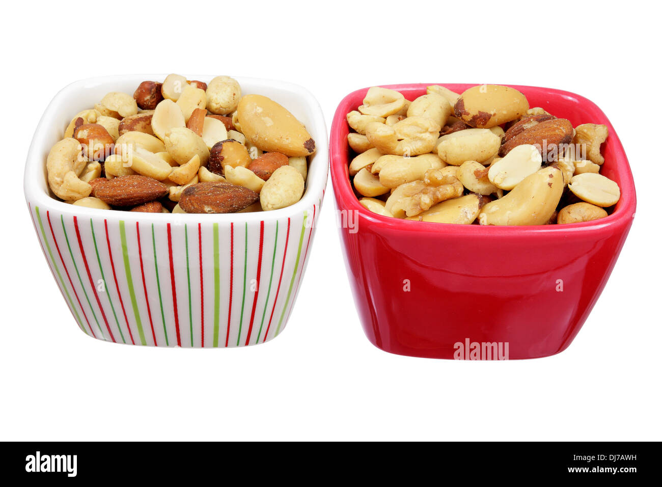 Two Bowl of Mixed Nuts Stock Photo - Alamy