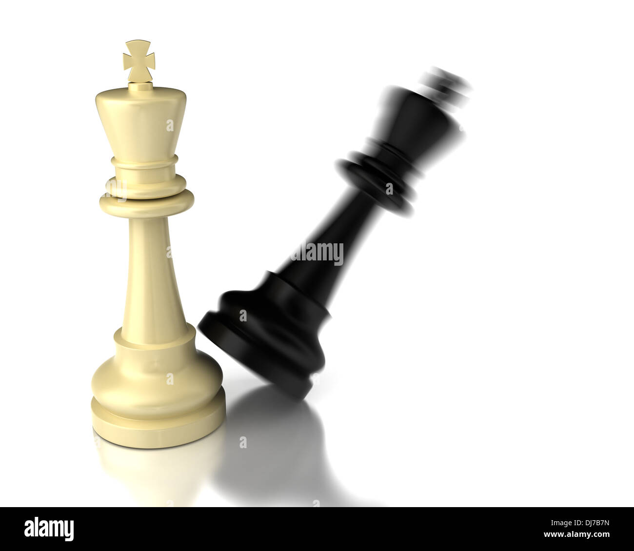 Checkmate on white background (high resolution computer generated image ...