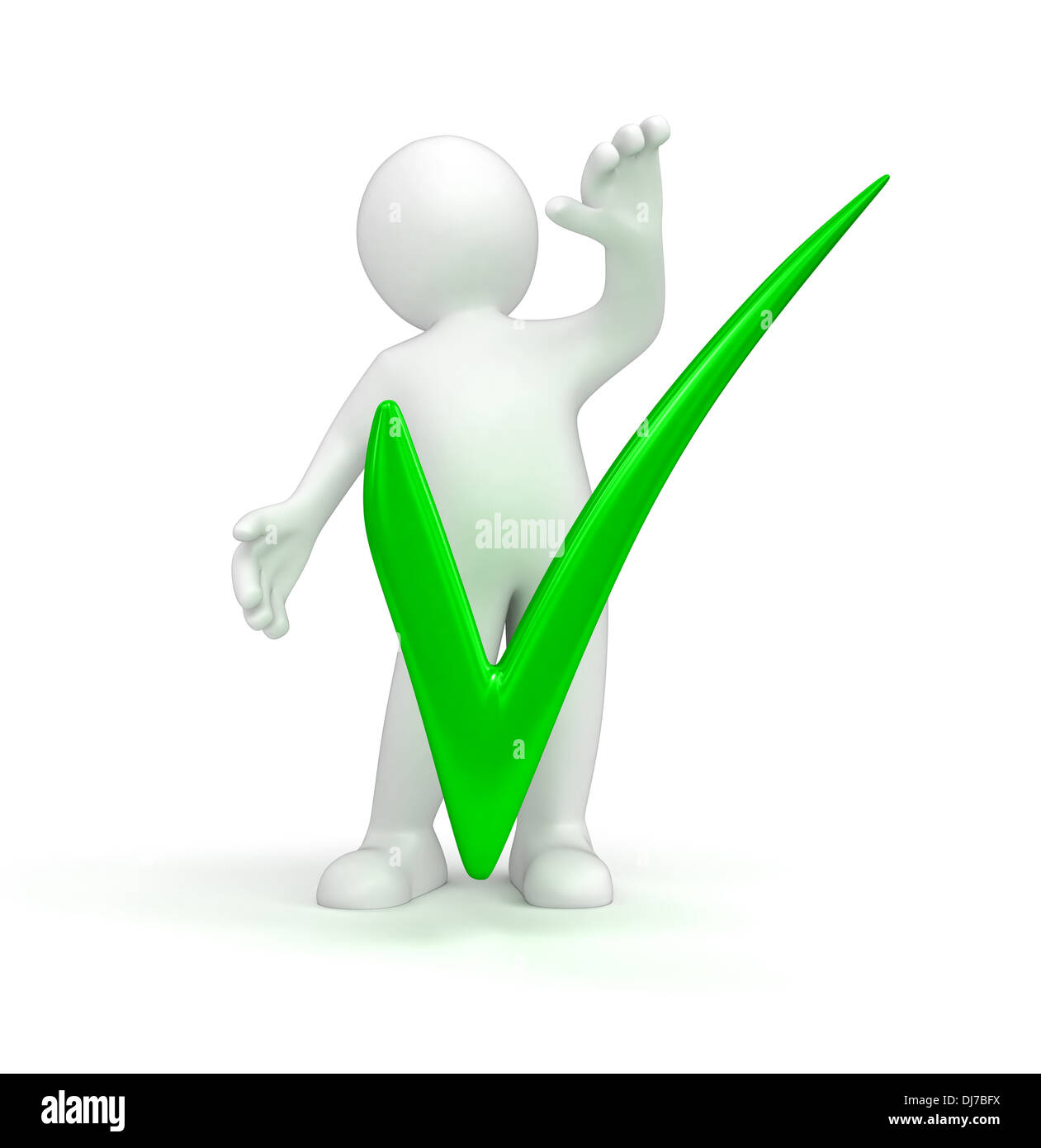 Man and check (clipping path included Stock Photo - Alamy