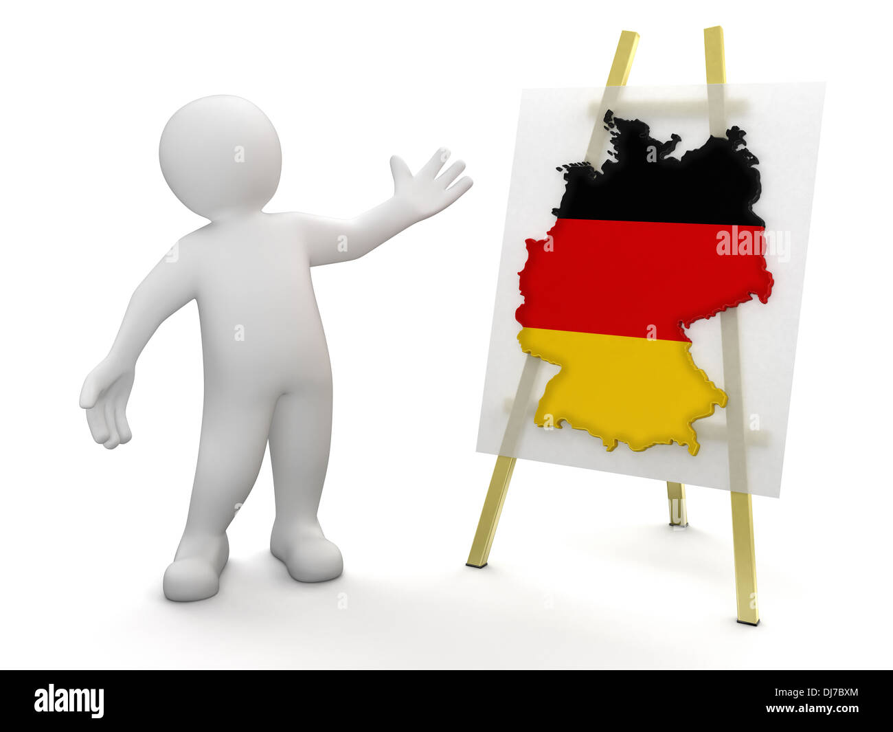 Man and German map (clipping path included Stock Photo - Alamy