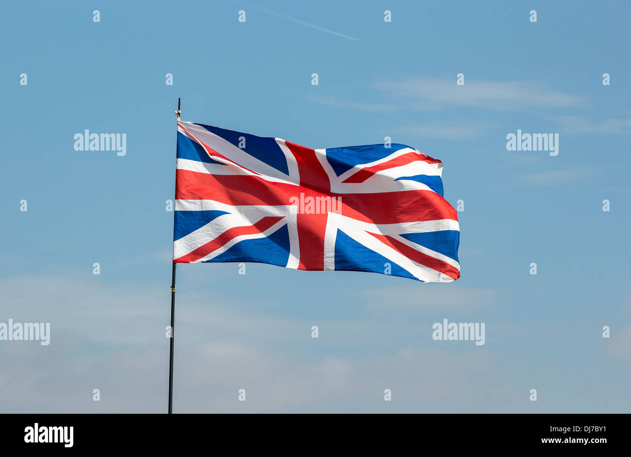 Flying british flag hi-res stock photography and images - Alamy