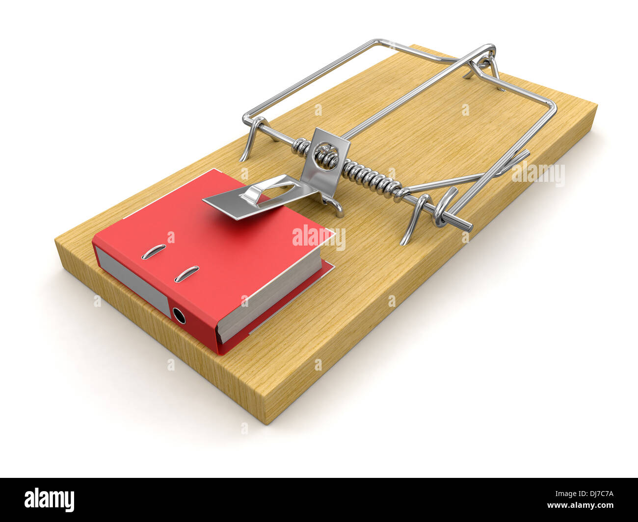 Mousetrap and Document (clipping path included Stock Photo - Alamy