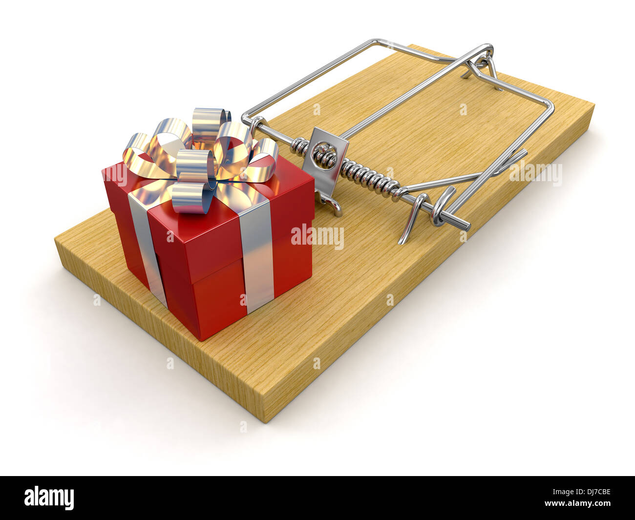 Mousetrap and gift (clipping path included Stock Photo - Alamy