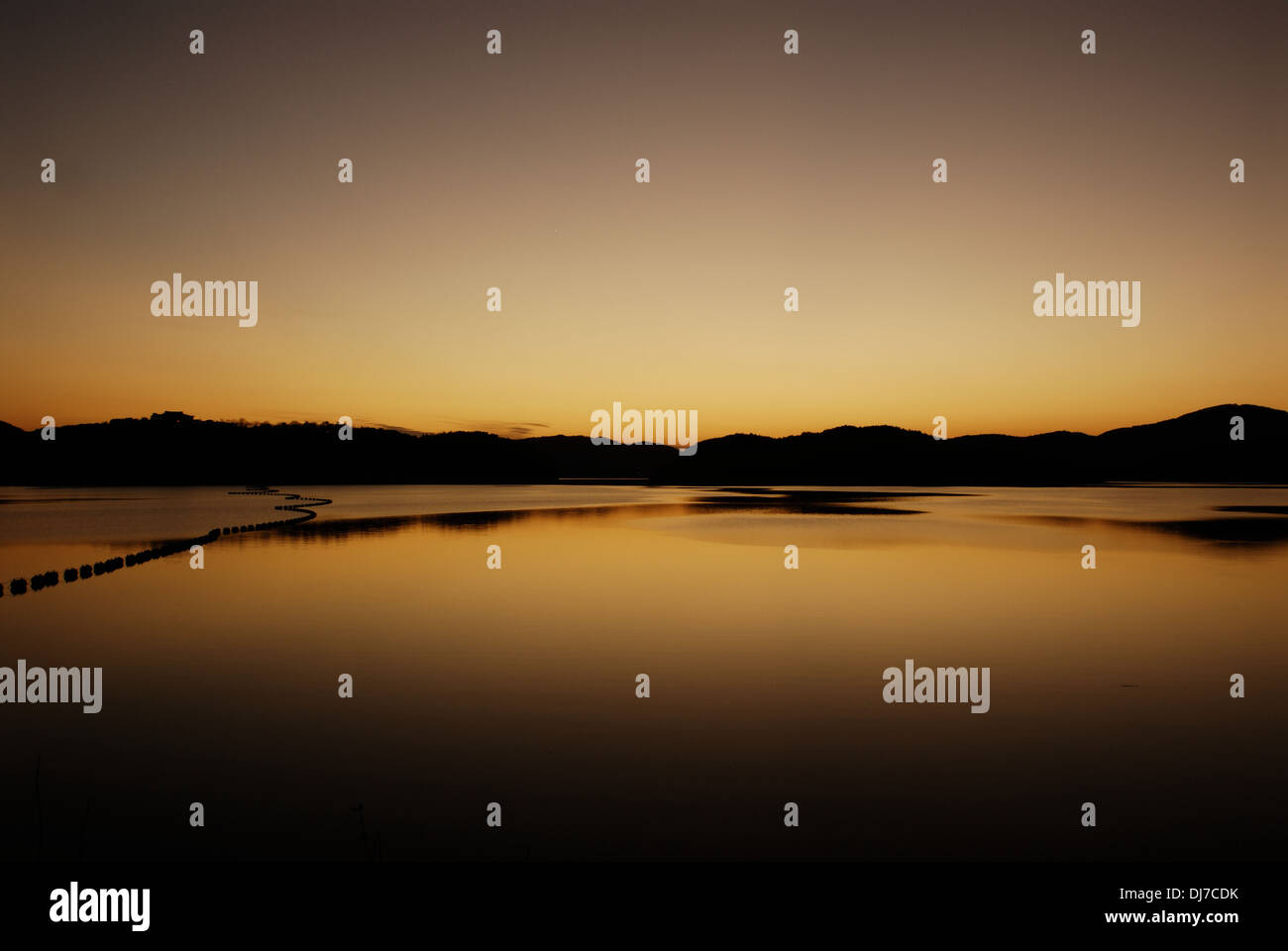 Sunset of Nam river in JinJu, Korea Stock Photo - Alamy