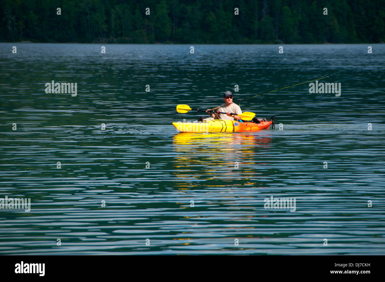 Kayaking on Clearwater Lake, Wells Gray Provincial Park, British ...