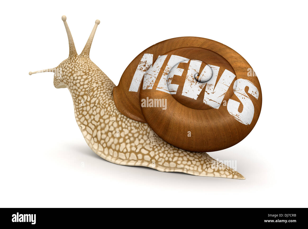 News Snail (clipping path included Stock Photo - Alamy