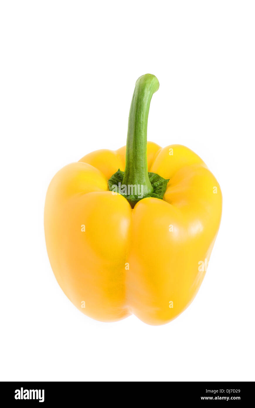 Fresh yellow pepper on white background, isolated Stock Photo - Alamy