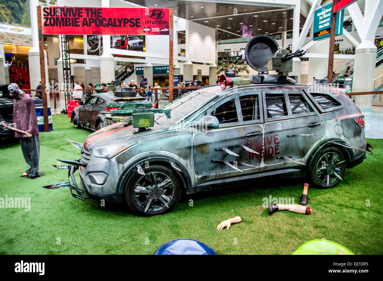 Zombie apocalypse survival vehicles at the 2013 Los Angeles ...