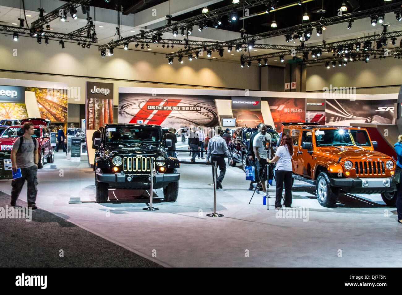 The Jeep display at the 2013 Los Angeles International Auto Show Stock ...