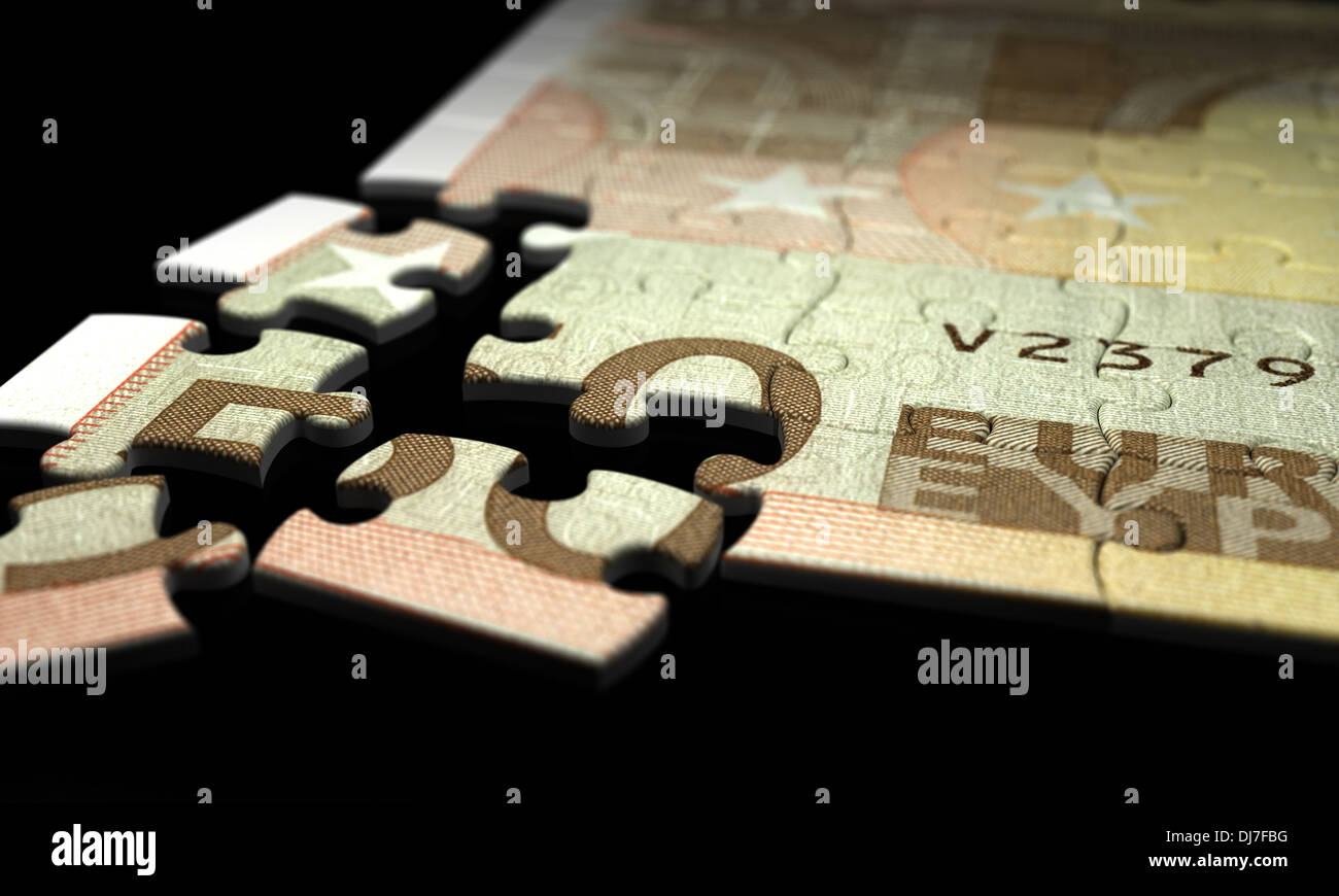 Incomplete Euro Puzzle (high resolution computer generated image Stock ...