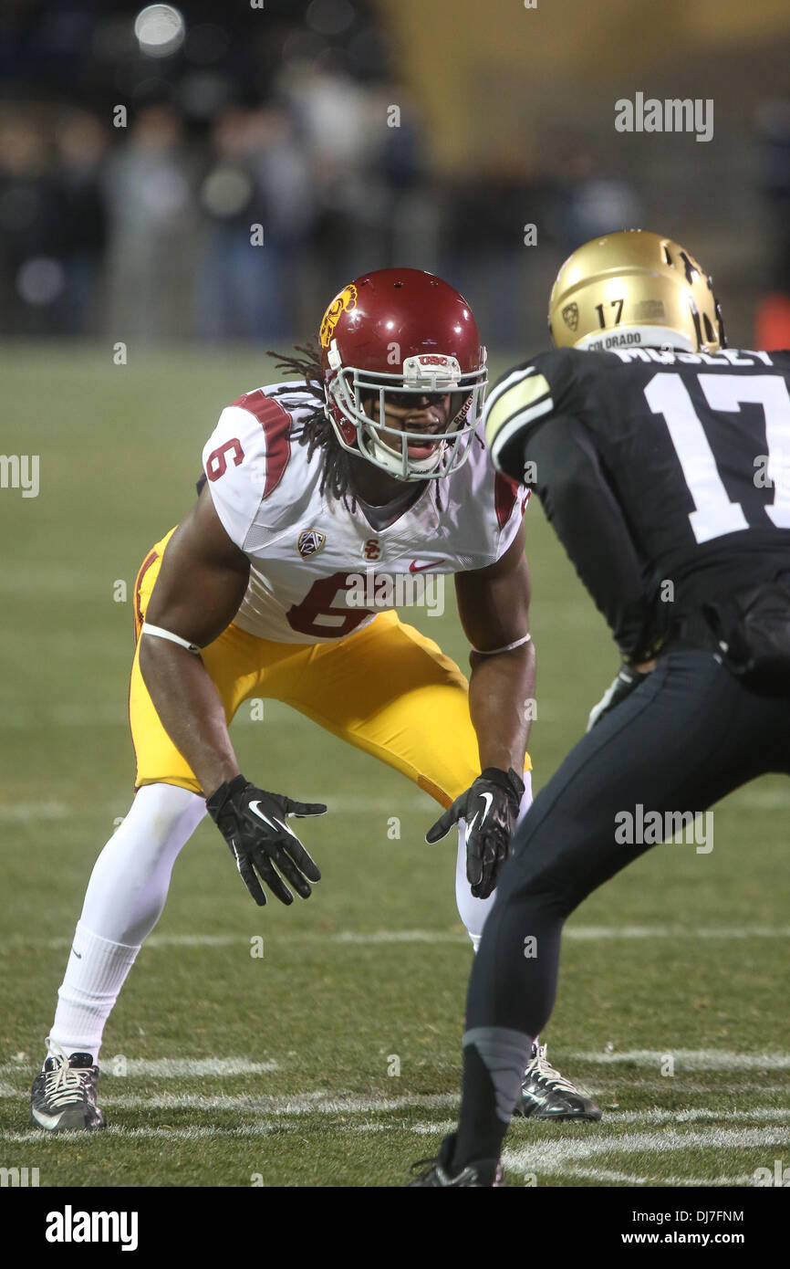 Boulder, CO, USA. 23rd Nov, 2013. November 23, 2013: USC's Josh Shaw ...