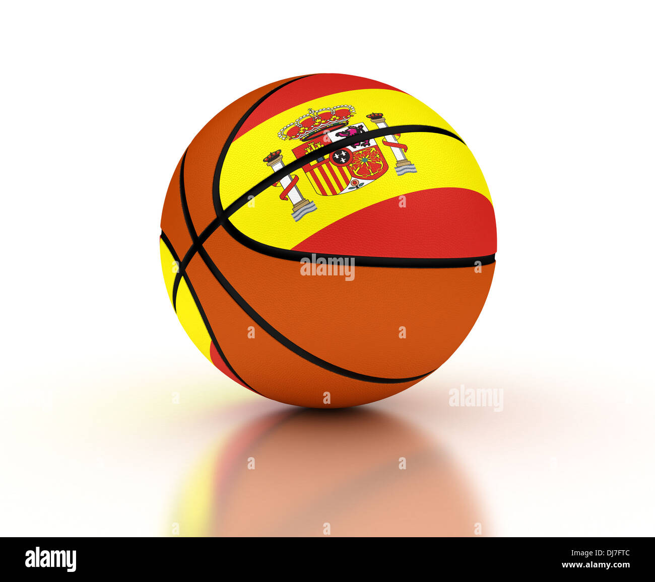 Spanish Basketball Team (High Resolation computer generated image Stock ...