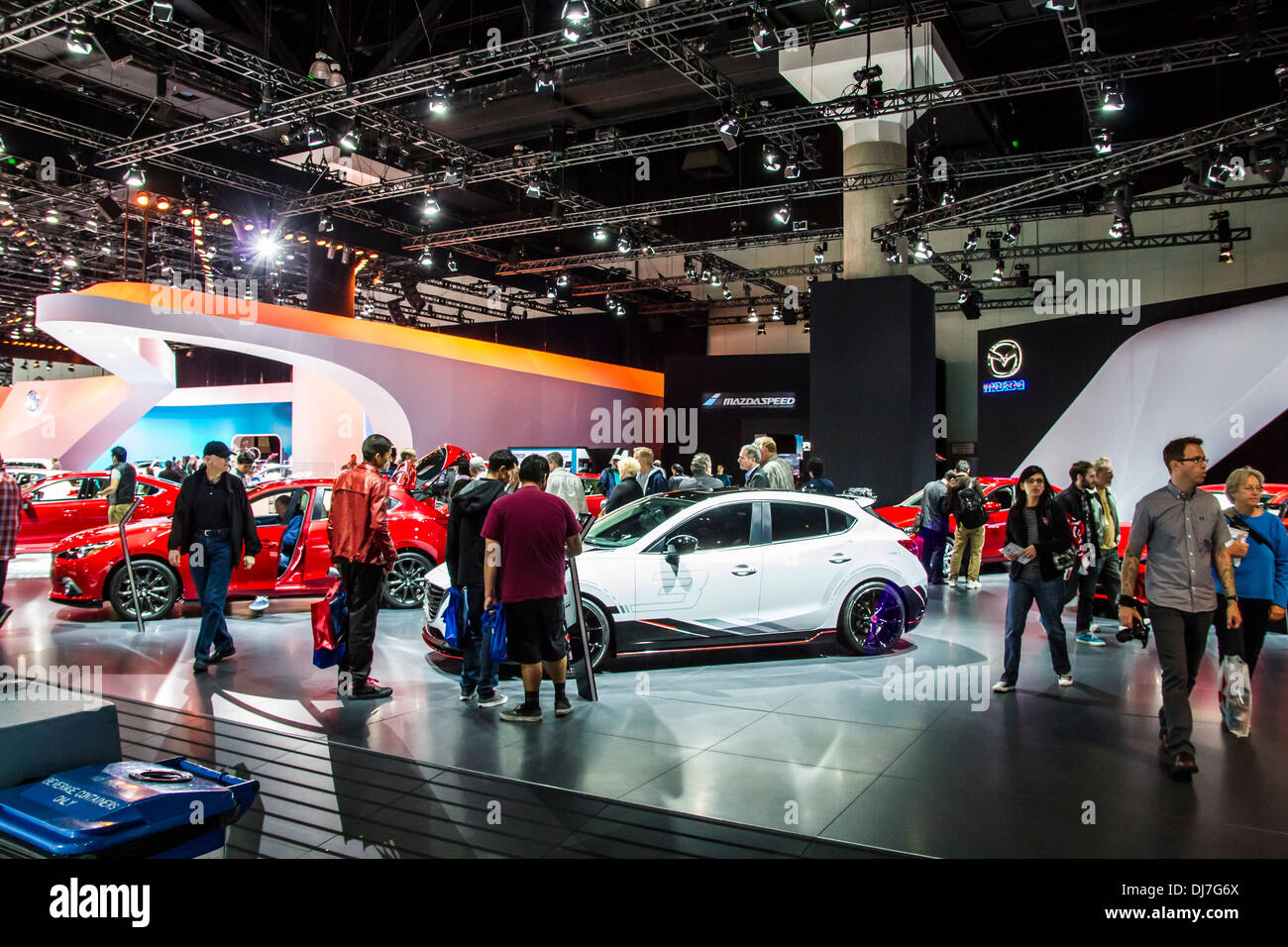 The Mazda display at the 2013 Los Angeles International Auto Show Stock ...