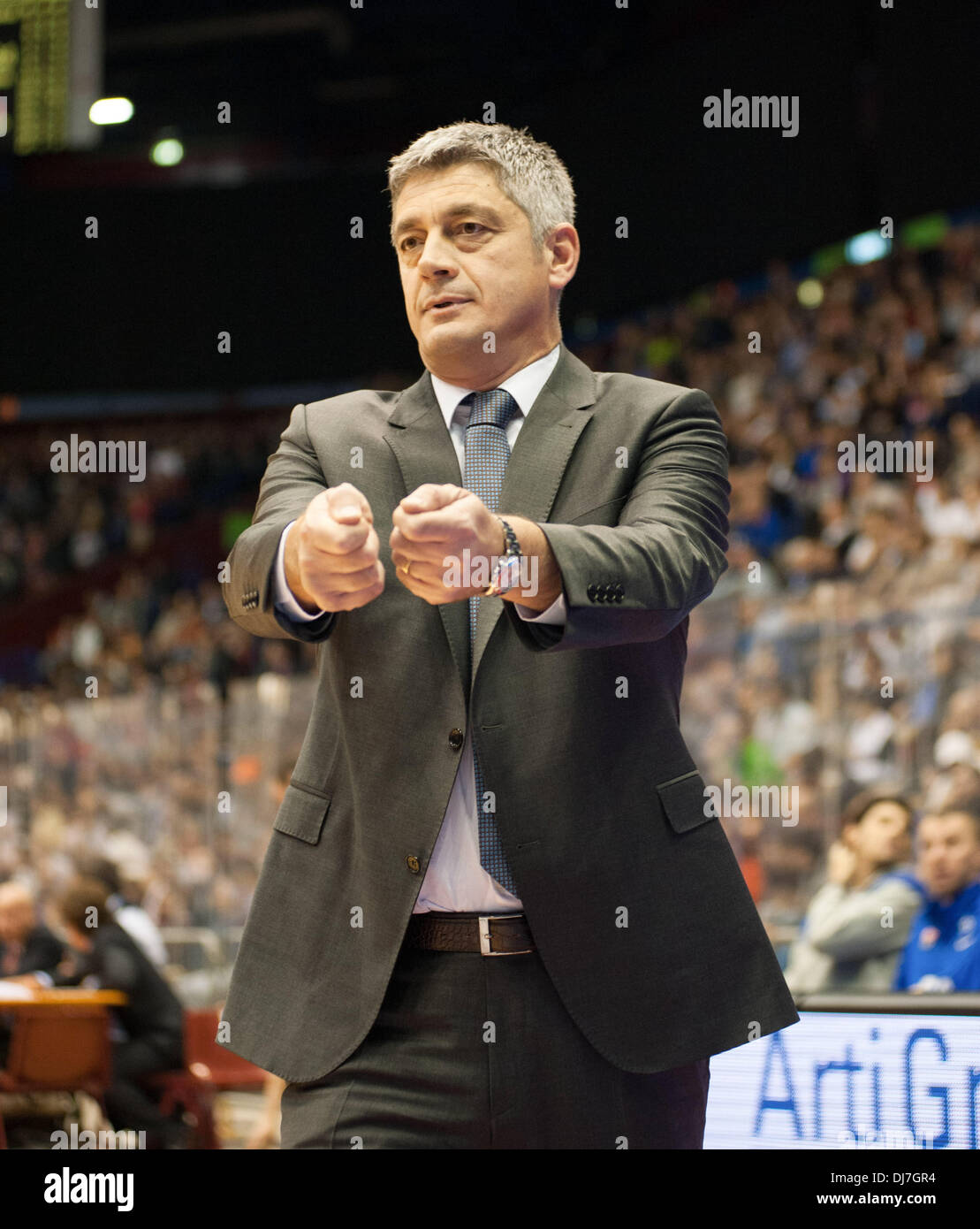 Milan, Italy. 22nd Nov, 2013. Coach Mahmuti during the match between ...