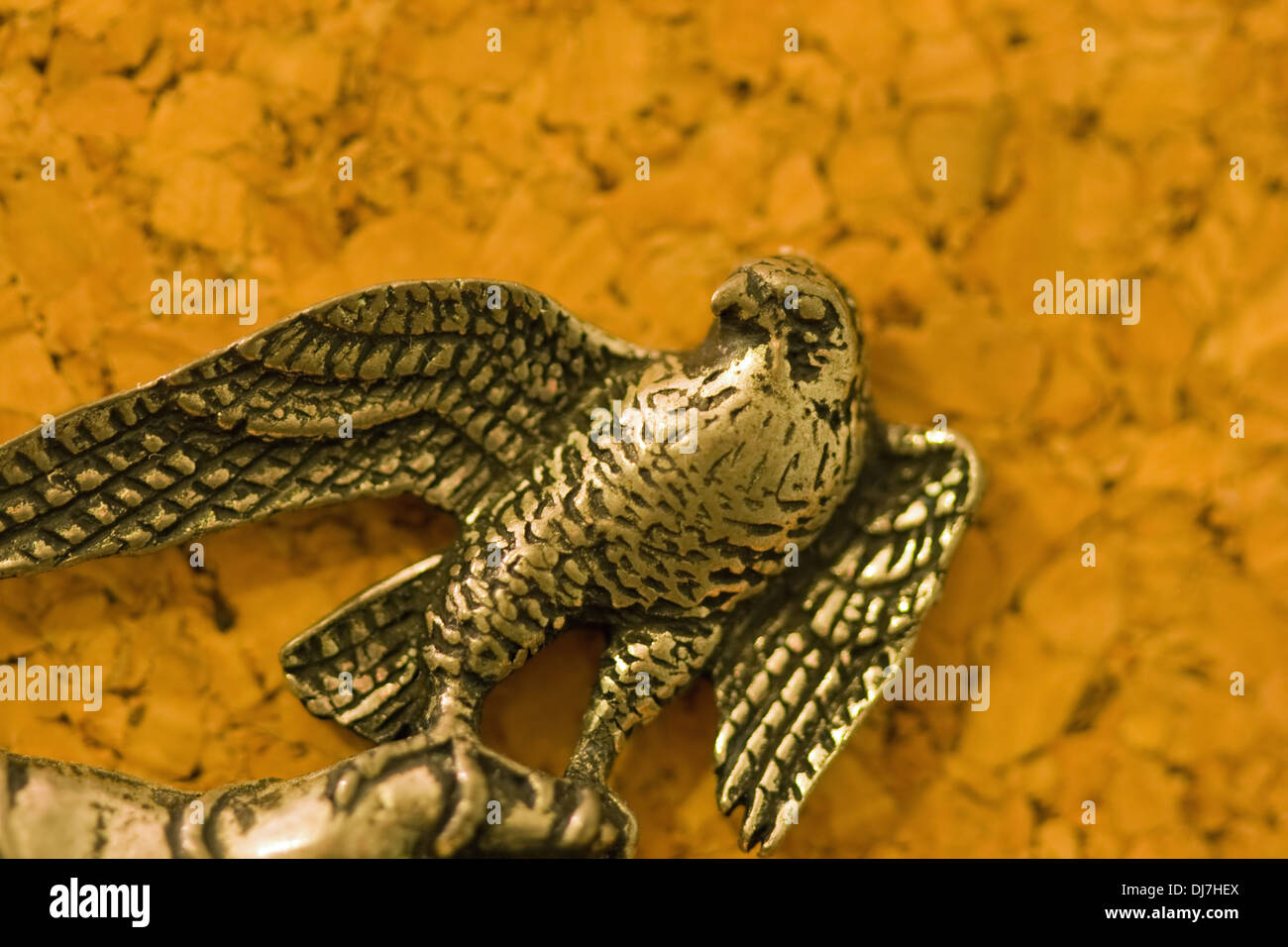 pewter falcon badge Stock Photo - Alamy