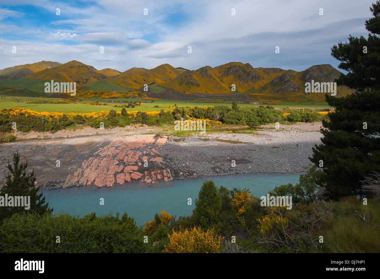 Hanmer River, New Zealand Stock Photo - Alamy