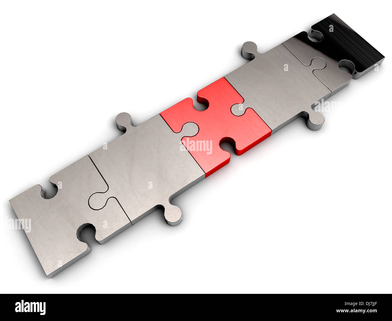 red Puzzle tile connect puzzle tiles over white background Stock Photo ...