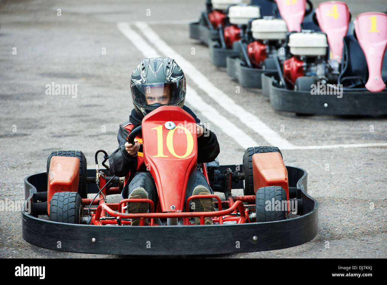 Children carting on start Stock Photo - Alamy