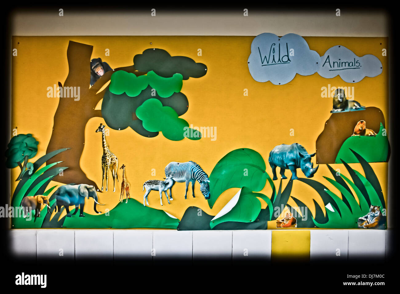 fun and educational display at pre primary classroom Stock Photo - Alamy