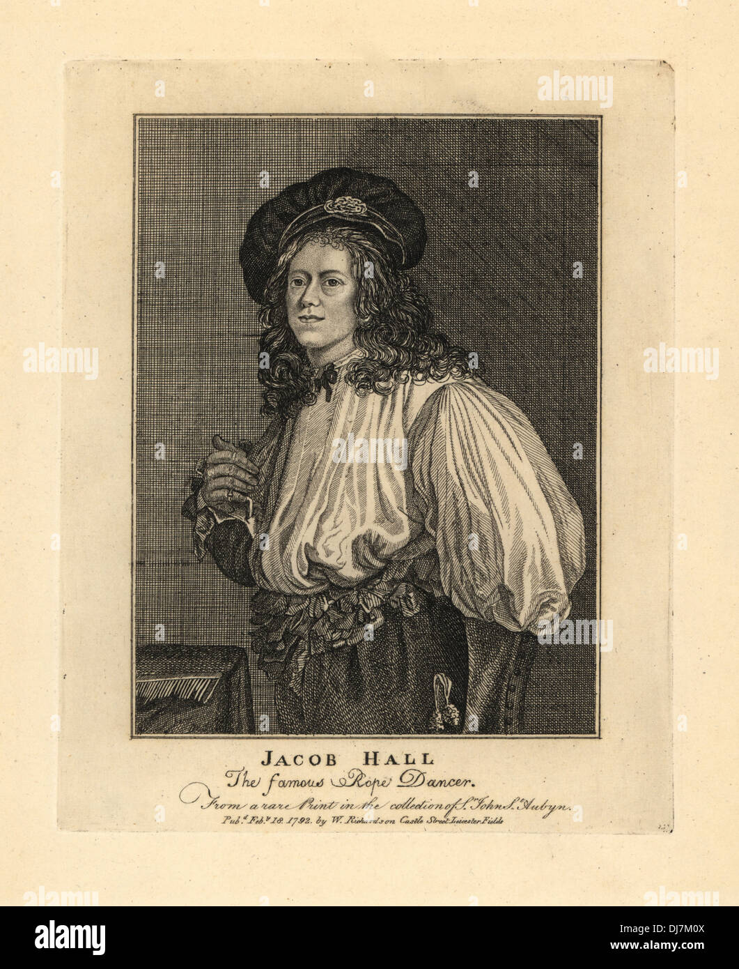 Jacob Hall, the famous Restoration rope dancer Stock Photo - Alamy