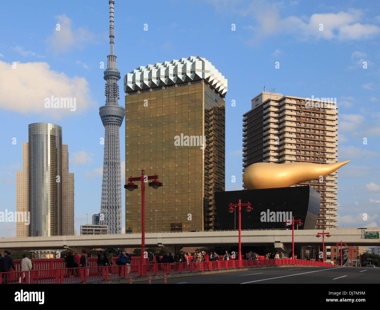 Japan, Tokyo, Asahi Breweries, Tokyo Skytree Stock Photo - Alamy