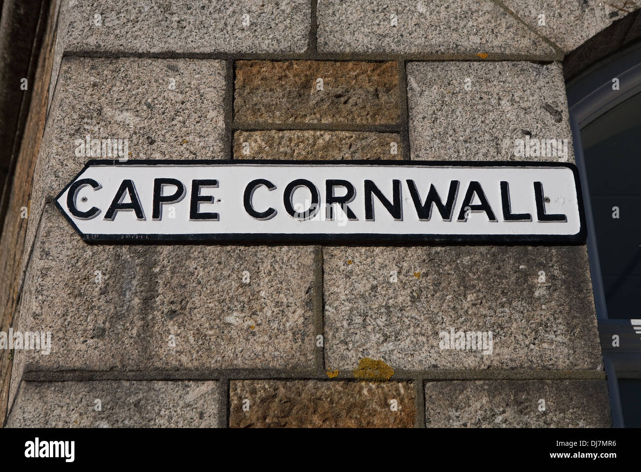 Cape Cornwall road sign Stock Photo - Alamy