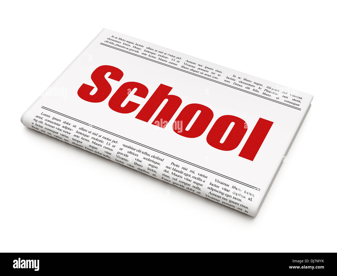 Newspaper headline school hi-res stock photography and images - Alamy
