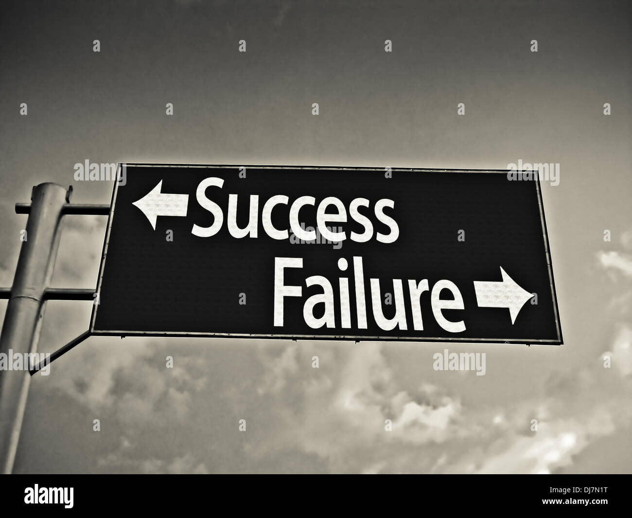 A Notice Board On A National Highway Showing Success Failure, Concept ...