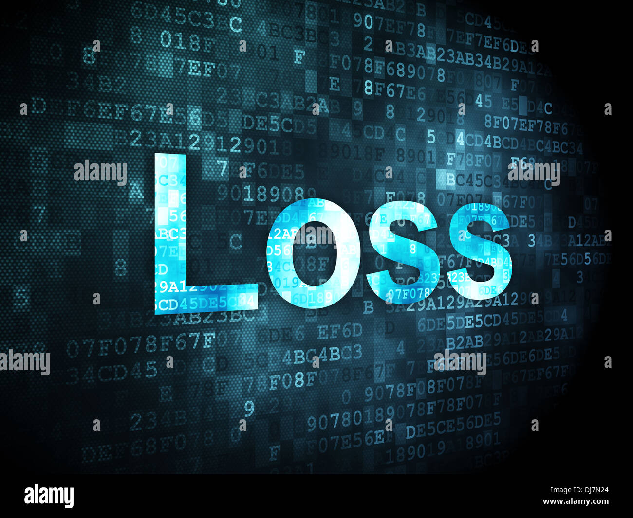 Finance concept: Loss on digital background Stock Photo - Alamy
