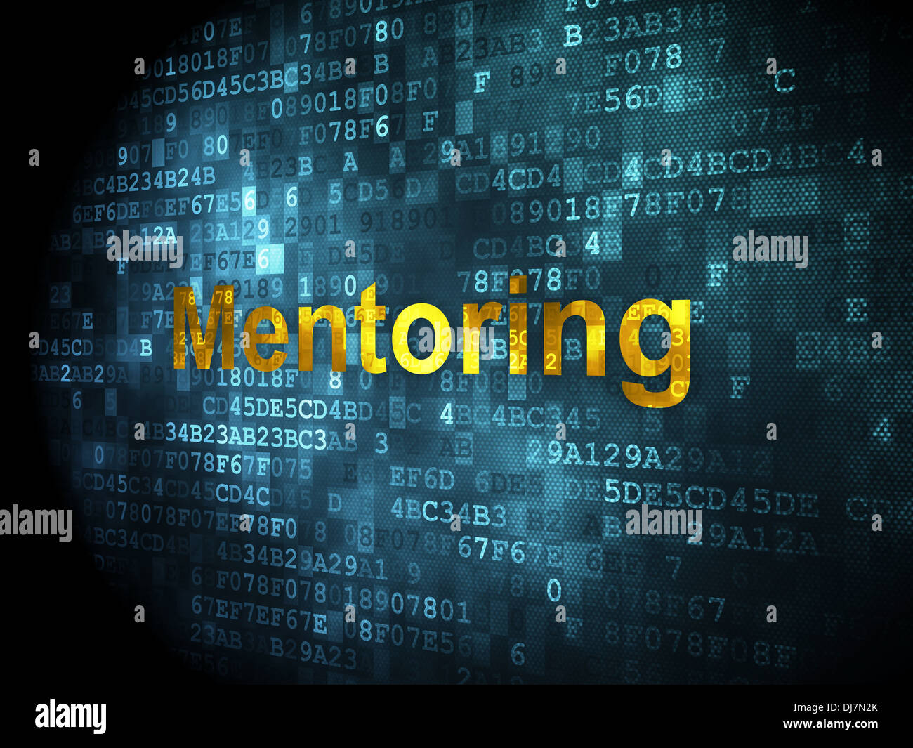 Education concept: Mentoring on digital background Stock Photo - Alamy