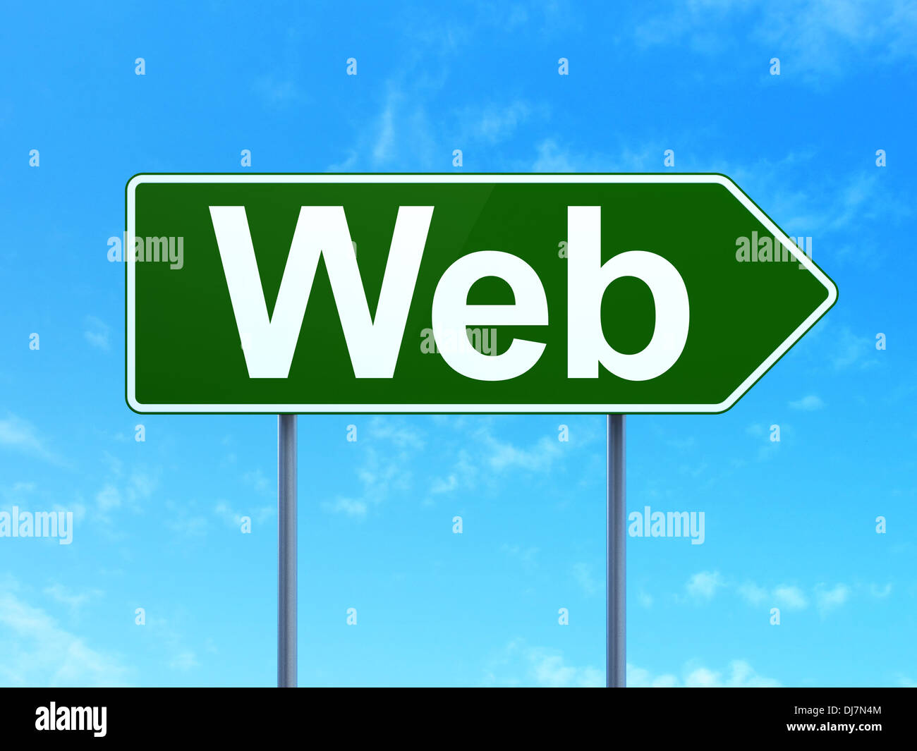 Web design concept: Web on road sign background Stock Photo - Alamy