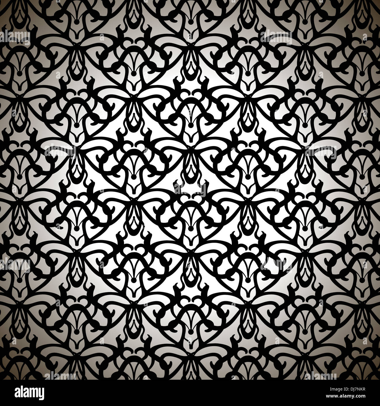 Elaborate Black Forged Pattern on White Background Stock Photo - Alamy