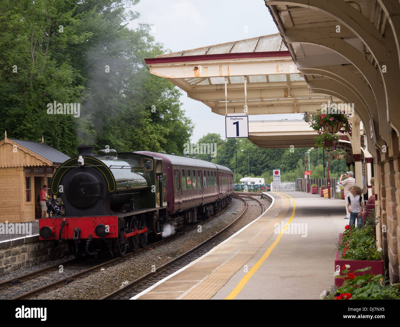 MATLOCK STATION PEAK rail steam train derbyshire Stock Photo - Alamy