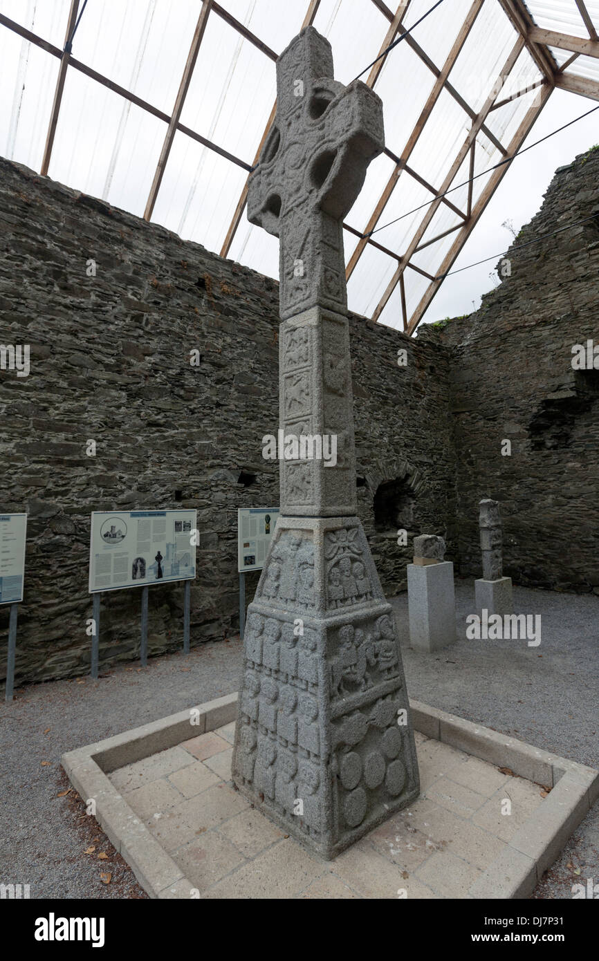 Second tallest high cross in Ireland with biblical scenes Stock Photo ...