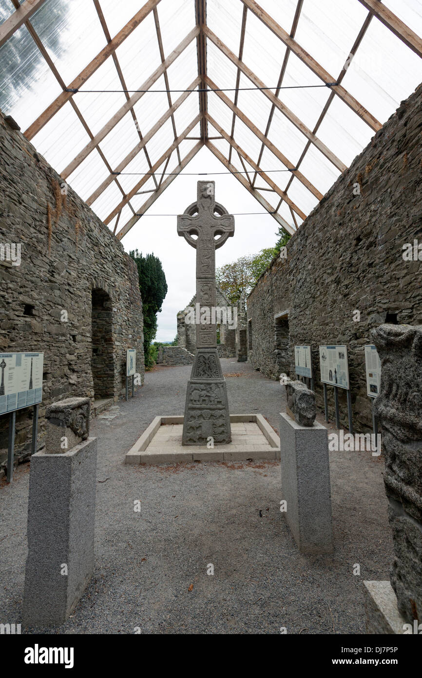 Second tallest high cross in Ireland with biblical scenes Stock Photo ...