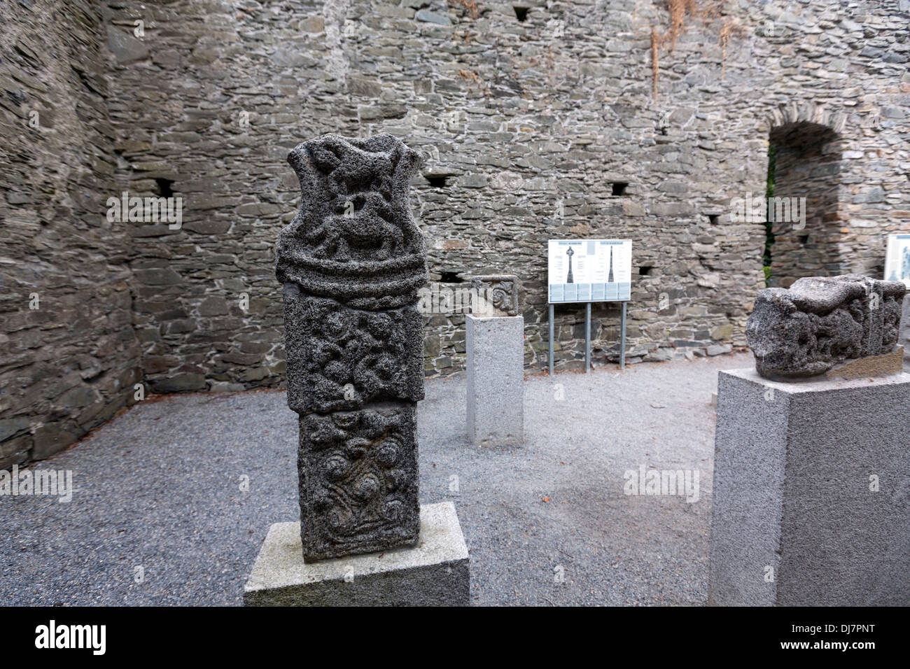 Remaining of a high cross in Moone, Ireland Stock Photo - Alamy